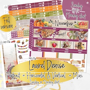 Laurel Denise Portrait November Stickers - Etsy