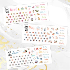 Monthly Planner MINI Kits - Whole Year 12 Months Jan-dec (S-137/8 Mini ...