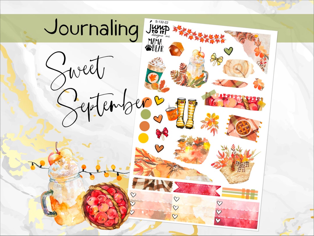 Sweet September JOURNAL Sheet - Planner Stickers - (S-132-23) - Etsy