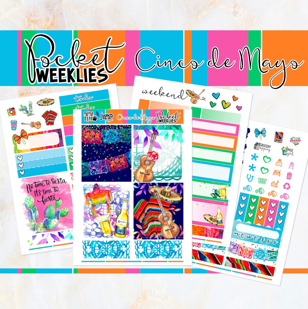 Cinco De Mayo - POCKET Mini Weekly Kit Planner Stickers - Etsy
