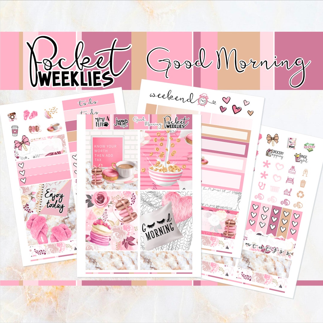 Good Morning - POCKET Mini Weekly Kit Planner Stickers - Etsy
