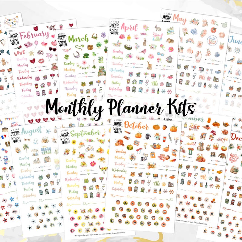 Planner Sticker Kit - Etsy