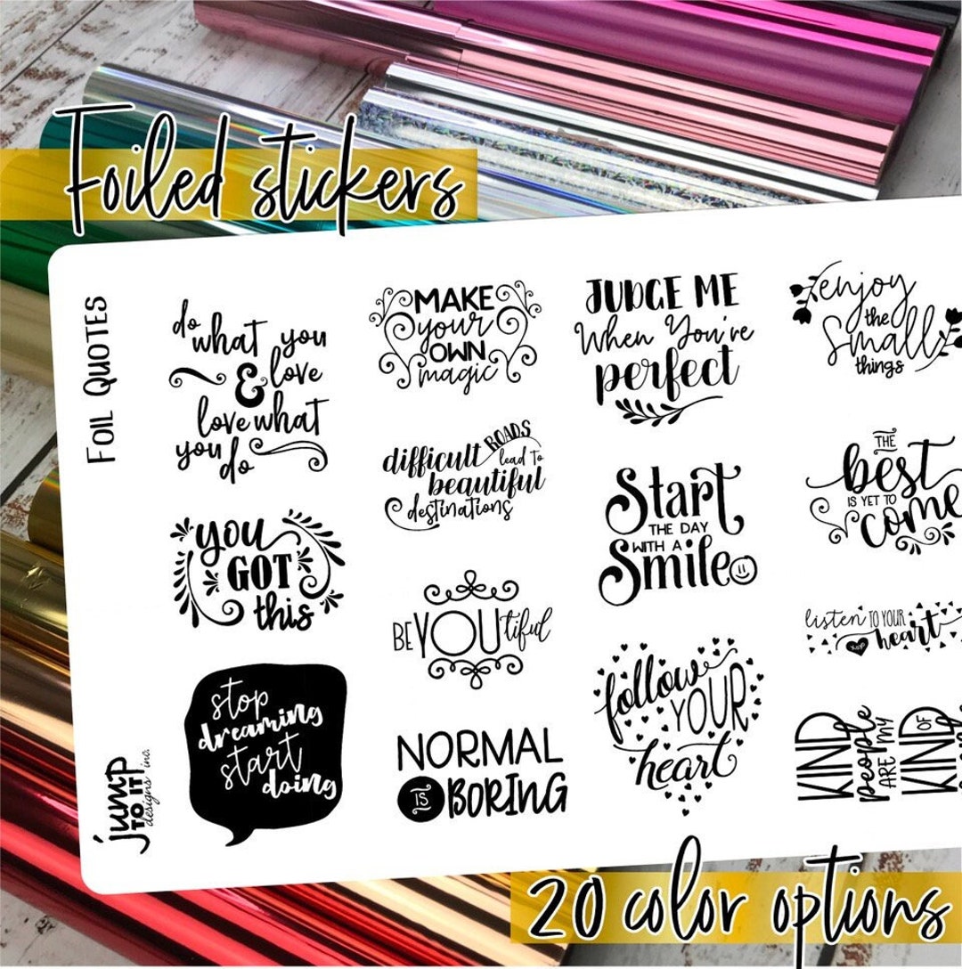 FOIL Quotes Inspirational Full Boxes (F-167-1) - Etsy
