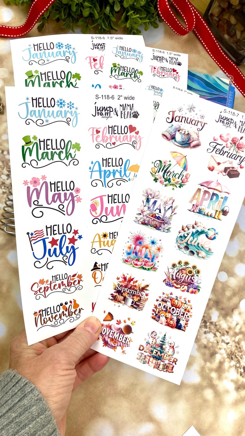 Deco Months of the Year Planner Calendar Stickers (S-118-7) - Etsy