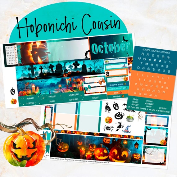 October Haunting Halloween Hobonichi Cousin A5 Monthly - Etsy
