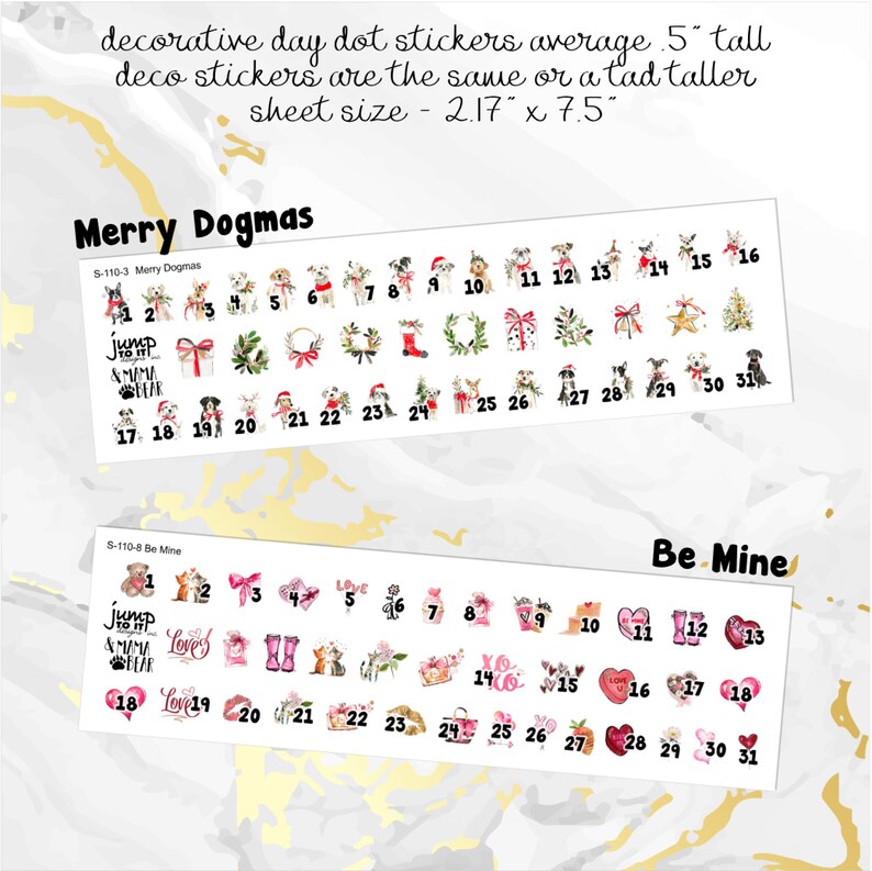 Decorative Day Dot Planner Calendar Stickers Spring Summer Fall Winter ...