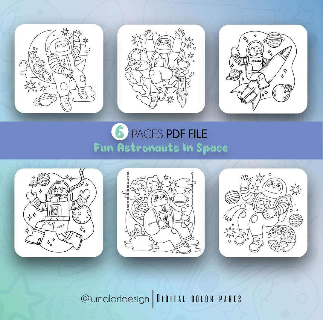 Fun Astronaut Coloring Pages for Boys | Printable Space Adventure | 6 ...
