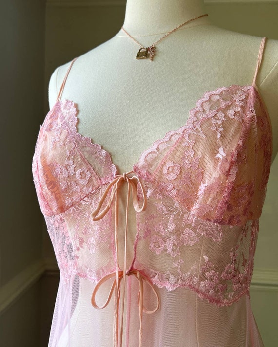 Sheer Victoria's Secret cherry blossoms open top slip… - Gem