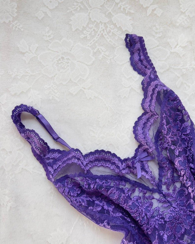 80’s Vintage Victoria’s Secret Complete Laced Embroidery Bodysuit in ...