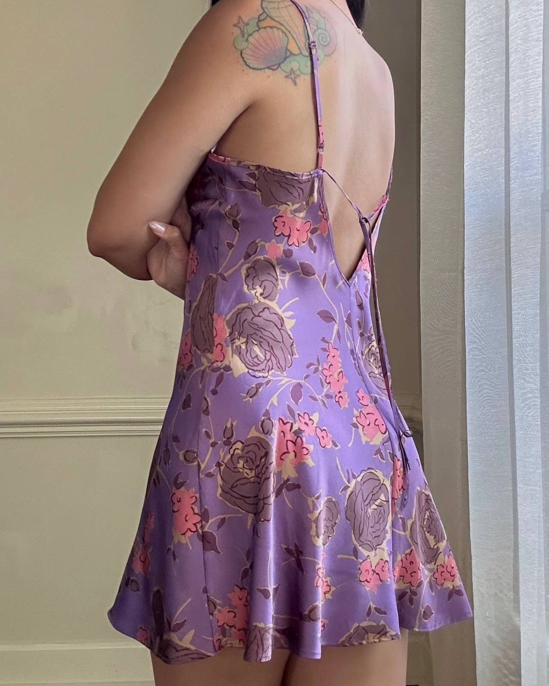 Victoria’s Secret Vibrant Purple Dress Featuring Floral Pattern - Etsy