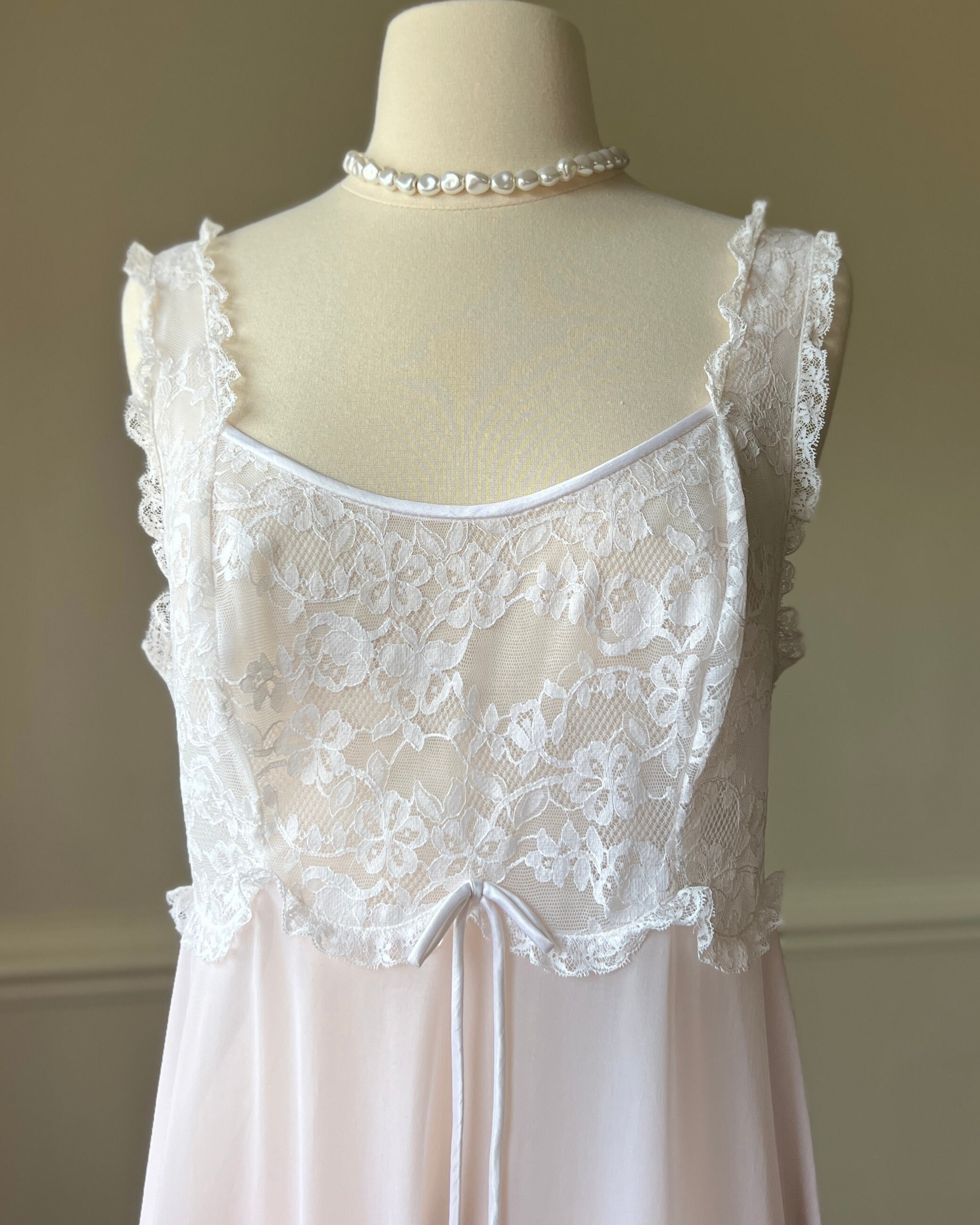 Vanity Fair’s Feminine Cottagecore Sheer Midi Slip Featuring Floral ...