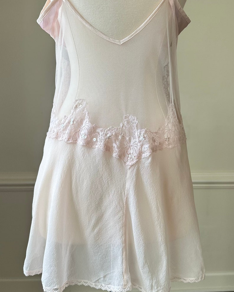 Victorias Secret Sheer Silk Dress Featuring Satin Bustier - Etsy