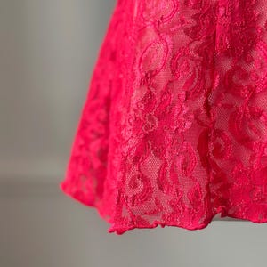 Vintage Red Lace Santa-inspired Babydoll With Feather Trim — Size M - Etsy
