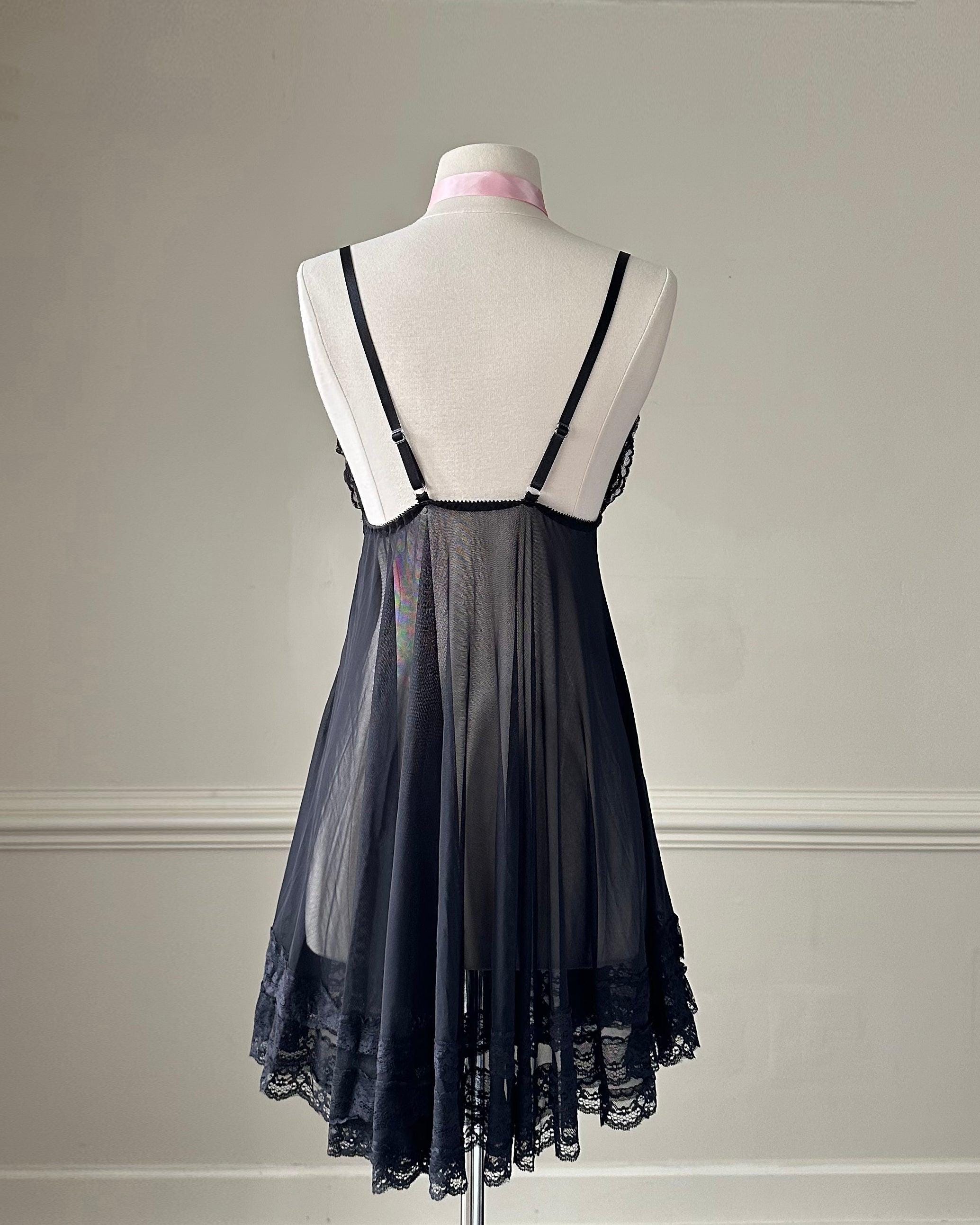 Complete Sheer Slip Dress Featuring Ruffled Lace Detailed Bustier - Etsy