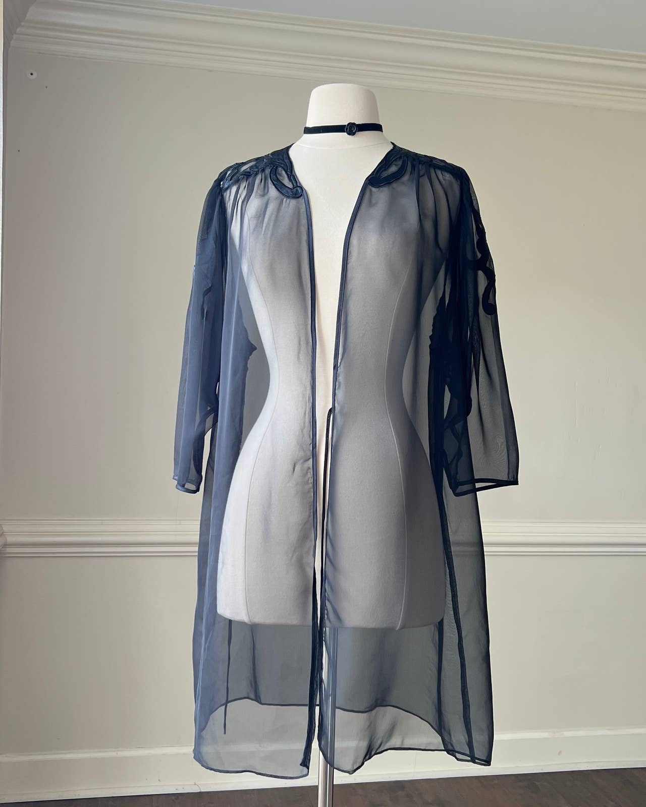 Complete Translucent Victorias Secret Robe in Sheer Black - Etsy