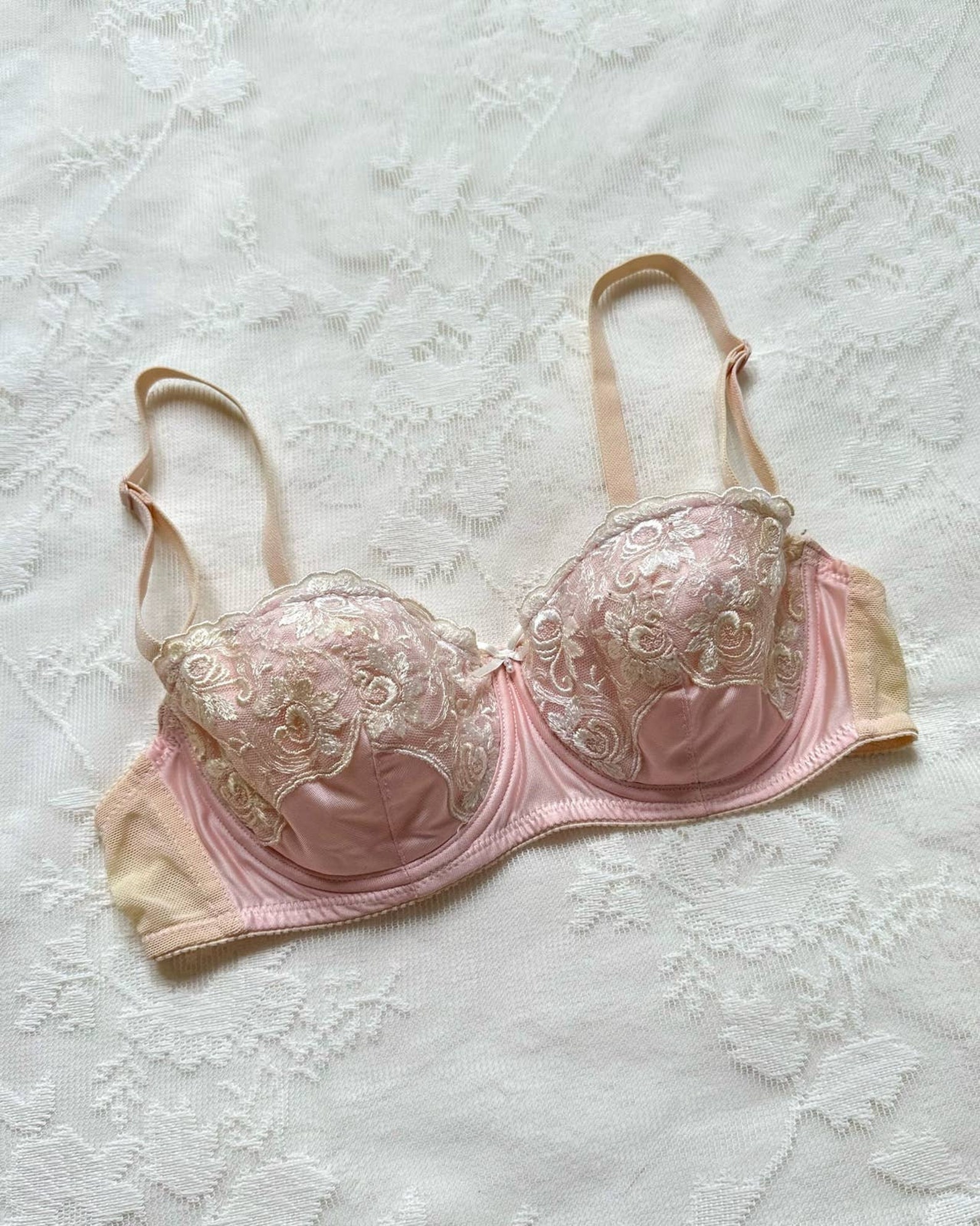 Brocade Rosy Bra Featuring Floral Embroidery - Etsy