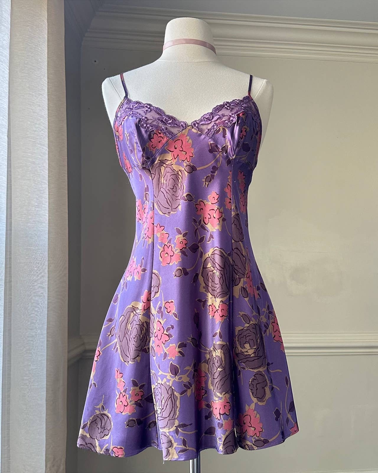 Victoria’s Secret Vibrant Purple Dress Featuring Floral Pattern - Etsy