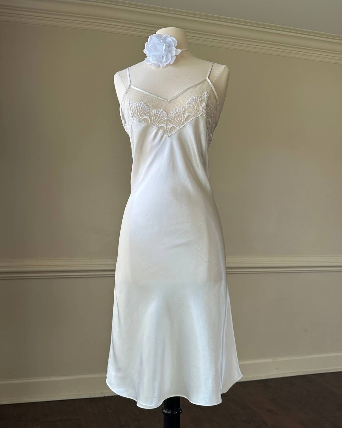Victoria’s Secret Soft Satin Silk Maxi Dress in Pearl White Featuring ...
