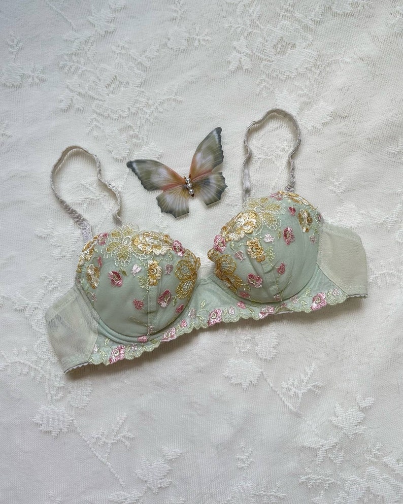 Enchanted Mint Green Bustier Bra - Etsy