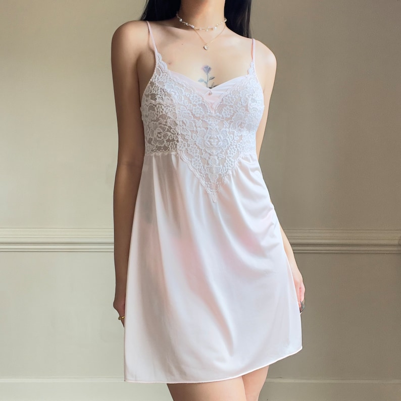 Soft and Feminine Blush Pink Sheer Slip - Etsy