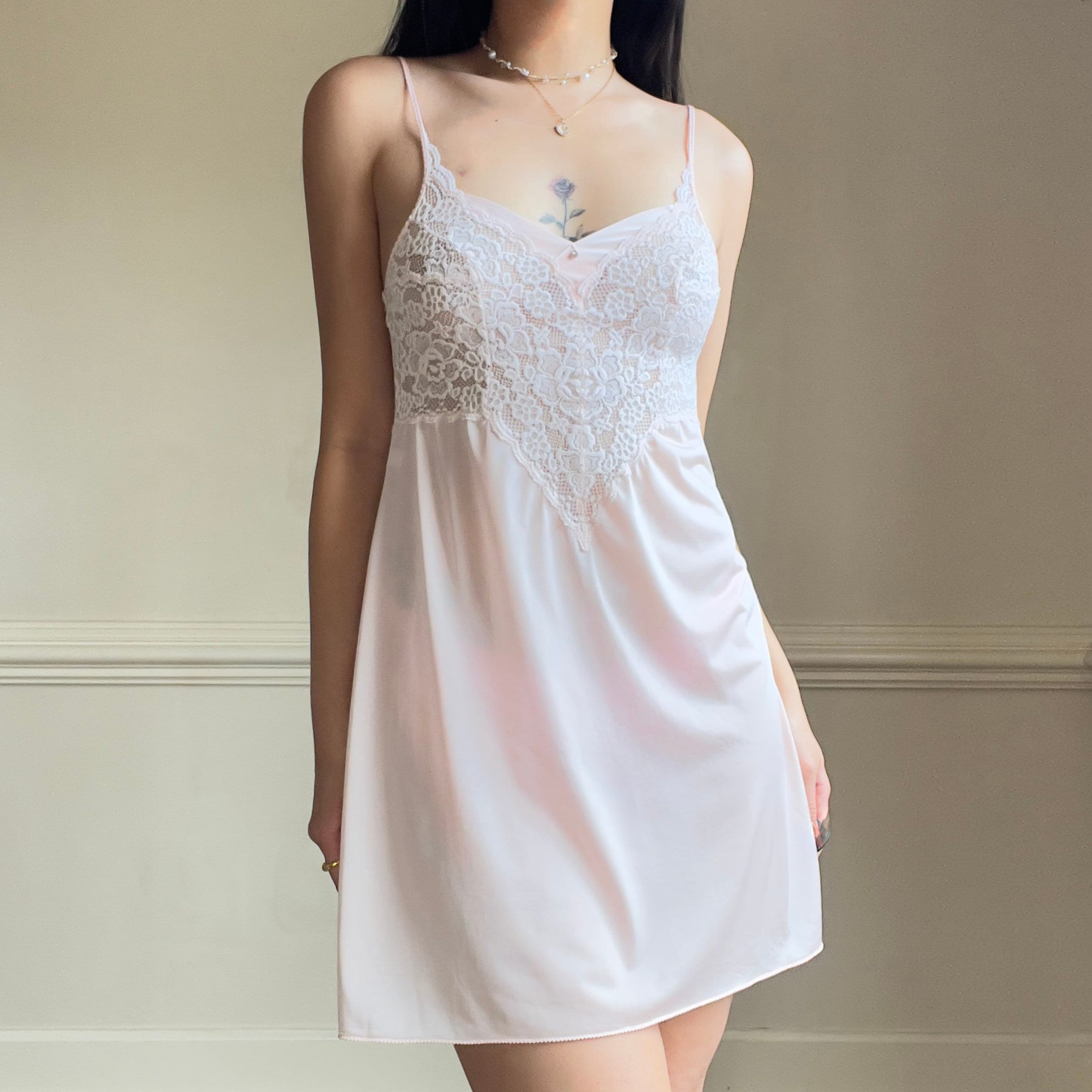 Soft and Feminine Blush Pink Sheer Slip - Etsy