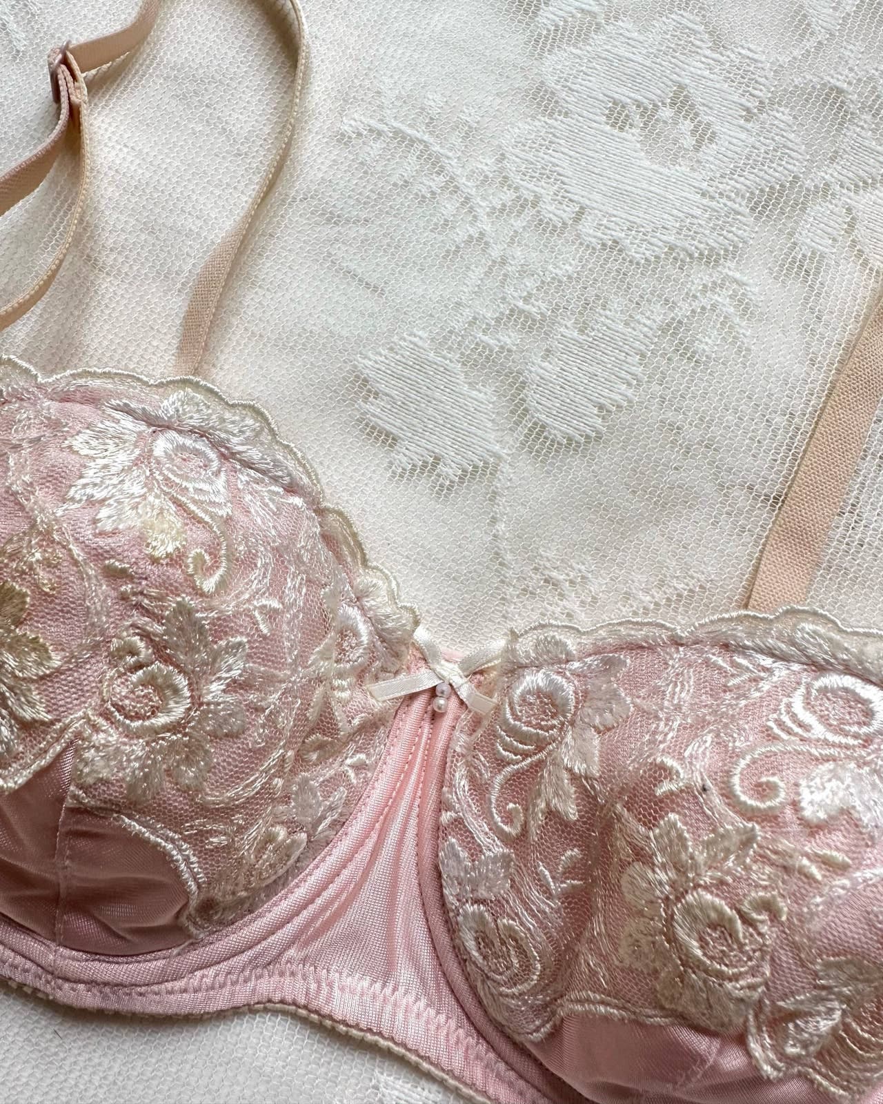Brocade Rosy Bra Featuring Floral Embroidery - Etsy