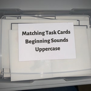 Task Cards: Matching Beginning Sounds to Uppercase - Etsy