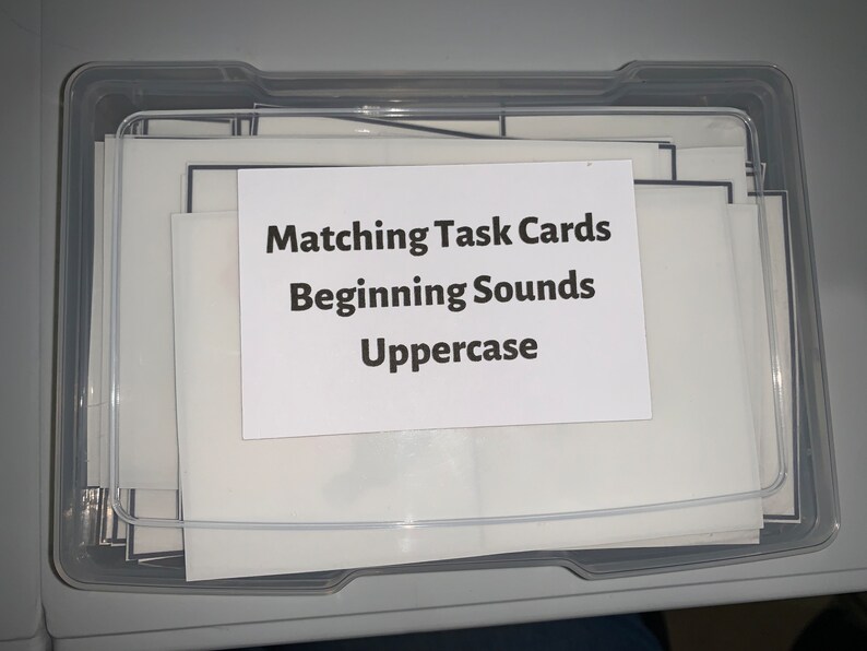 Task Cards: Matching Beginning Sounds to Uppercase - Etsy