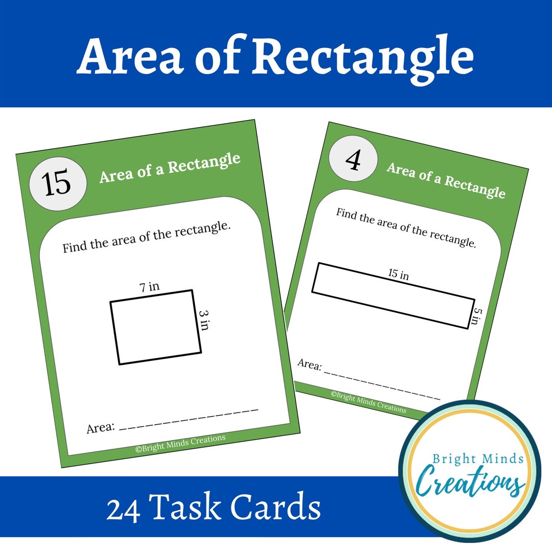 Task Cards: Area of a Rectangle - Etsy