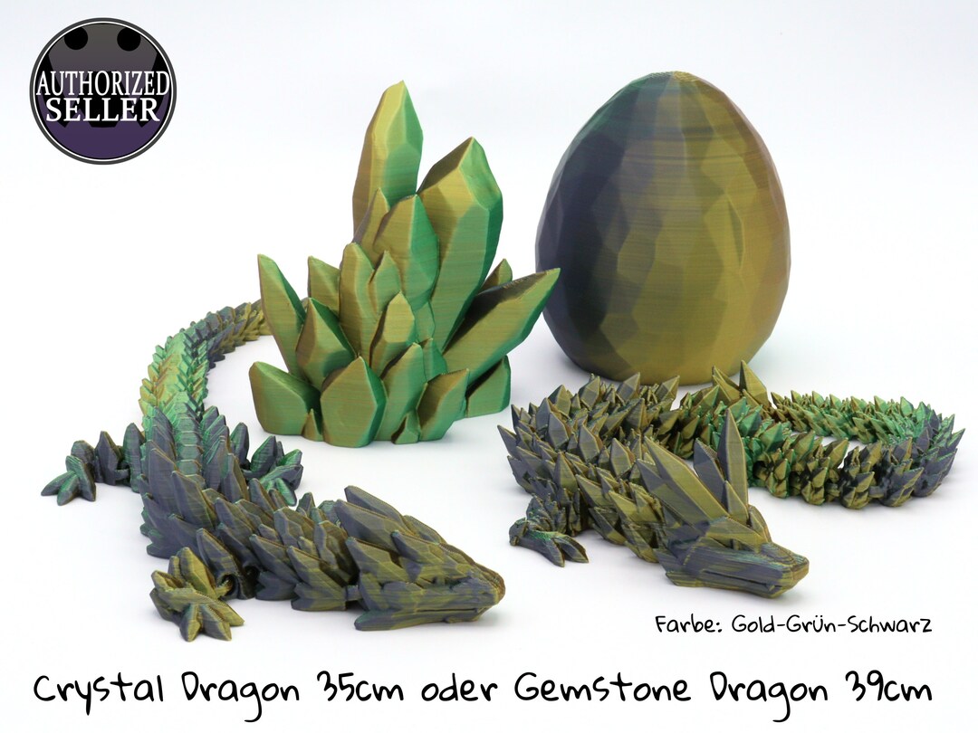 Crystal oder Gemstone Dragon im Ei oder Einzeln - beweglicher ...