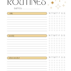 Routine Planner Printable, to Do List, Schedule, Productivity, Download ...