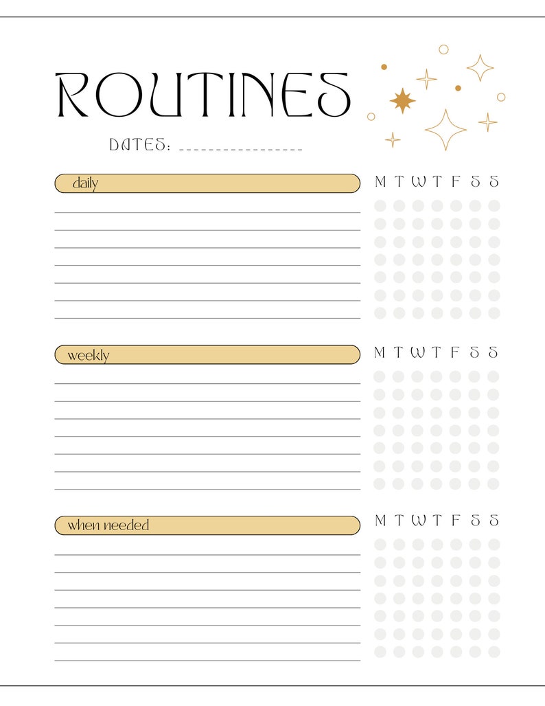 Routine Planner Printable, to Do List, Schedule, Productivity, Download ...