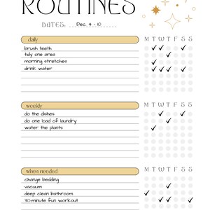Routine Planner Printable, to Do List, Schedule, Productivity, Download ...