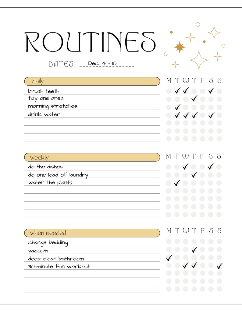 Routine Planner Printable, to Do List, Schedule, Productivity, Download ...