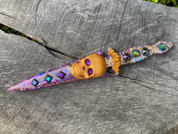 Athame Glitter Dagger Ritual Pagan Gift Handmade - Etsy