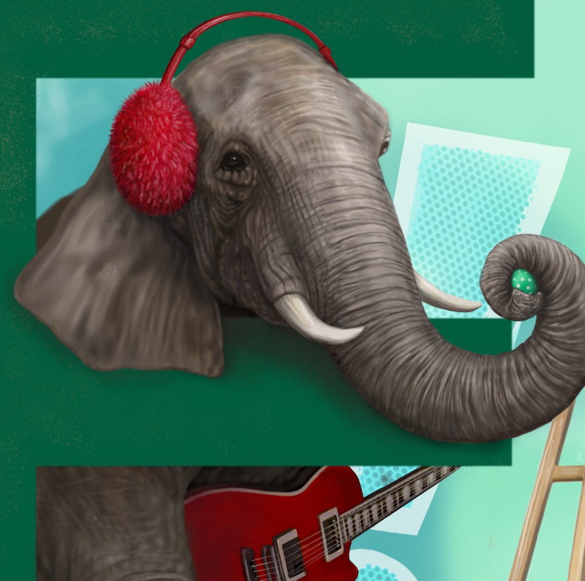 Animal Alphabet Series- Eleanor the Elephant | Art Print - Etsy