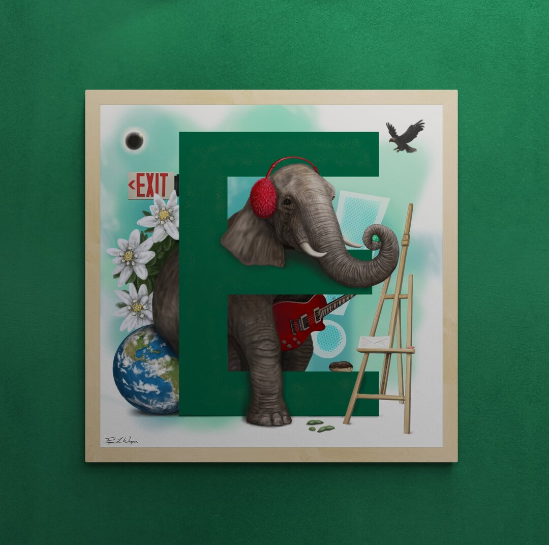 Animal Alphabet Series- Eleanor the Elephant | Art Print - Etsy