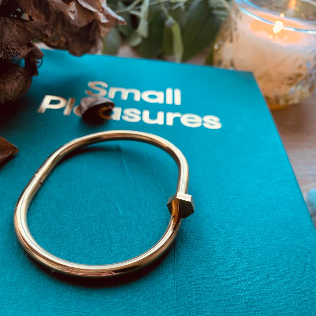 Gold Screw Bangle Stainless Steel Screw Hinged Wrap Bangle Etsy