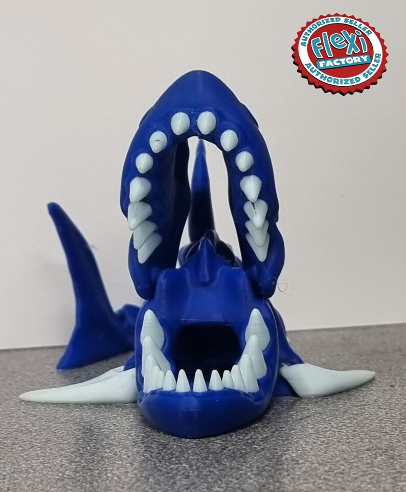 Flexi Skeleton Shark Articulating Shark Fidget Toy With - Etsy