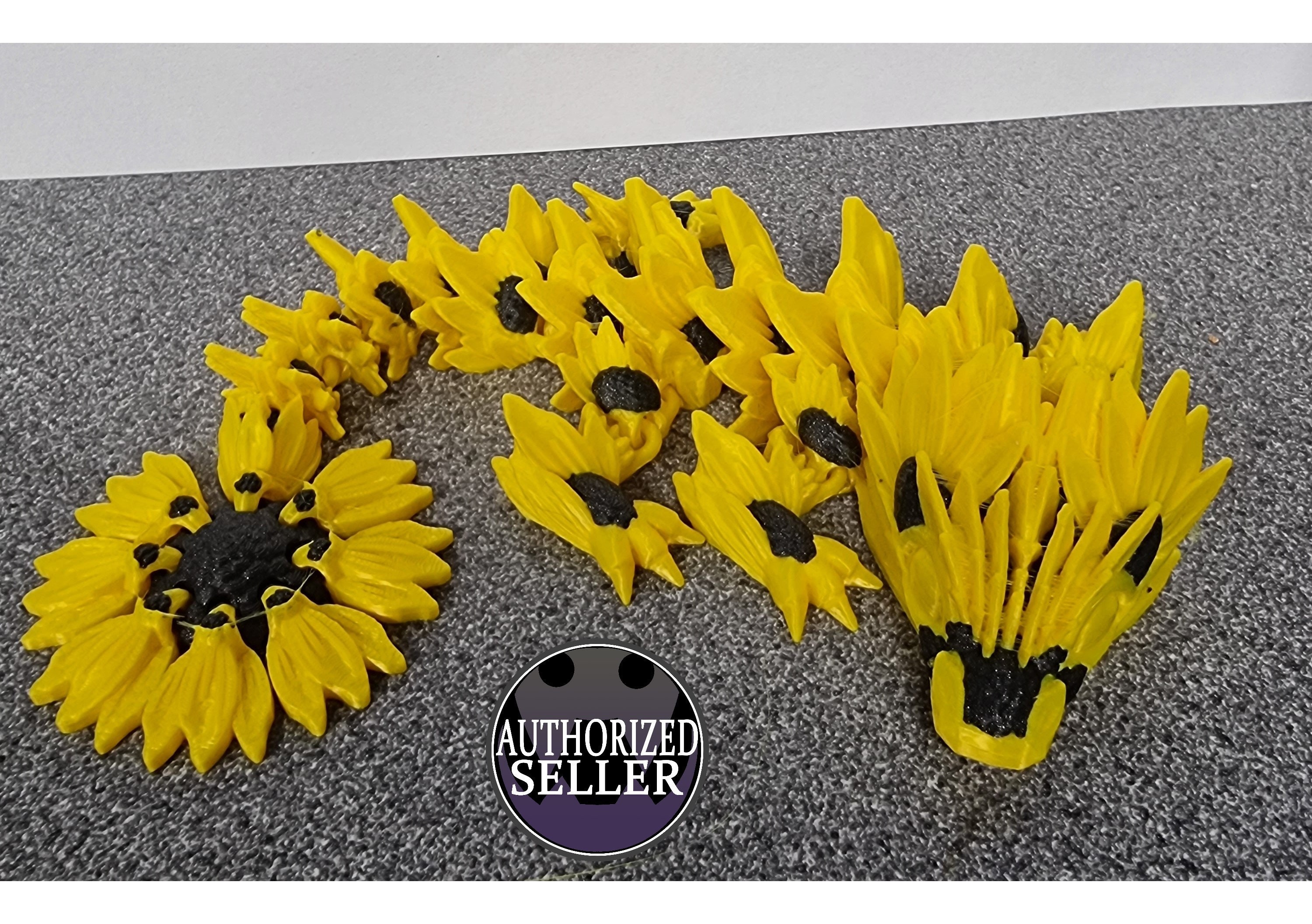 3D Printed Articulated Cinderwing Baby Sunflower Dragon Flexible Fidget ...