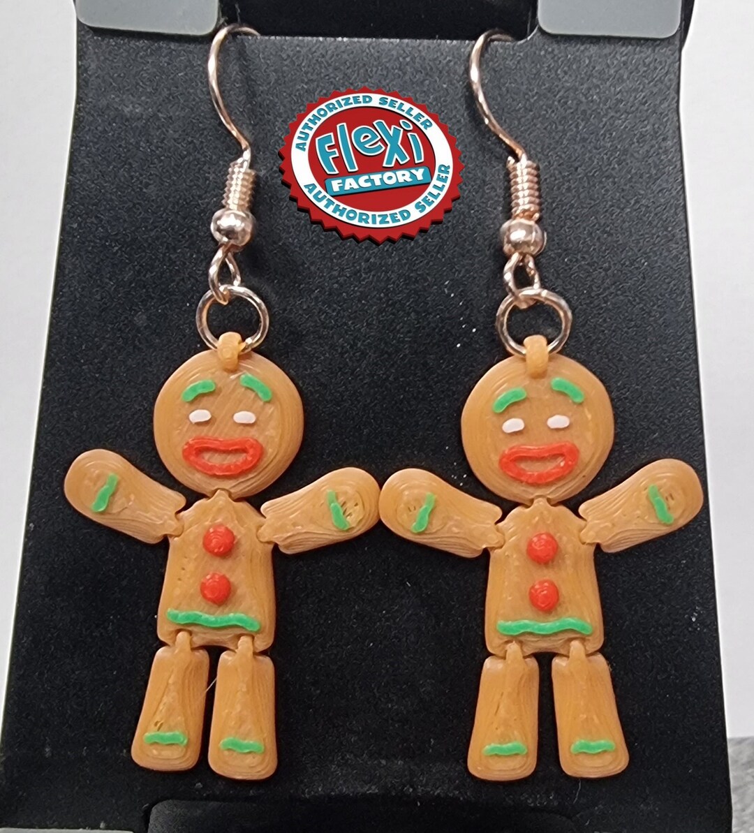 Mr Gingerbread Man Earrings 3d Printed Prefect for the - Etsy