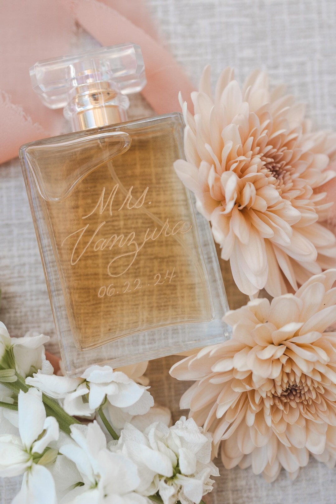 Custom Engraved Perfume Bottle: Wedding Keepsake, Bride Keepsake ...