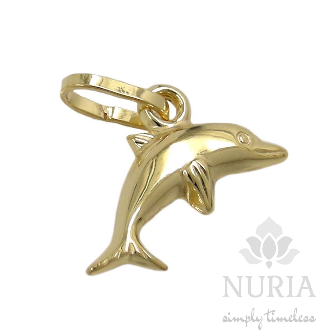 Elegant and Stylish Dolphin Pendant Made of Solid Gold Gift - Etsy
