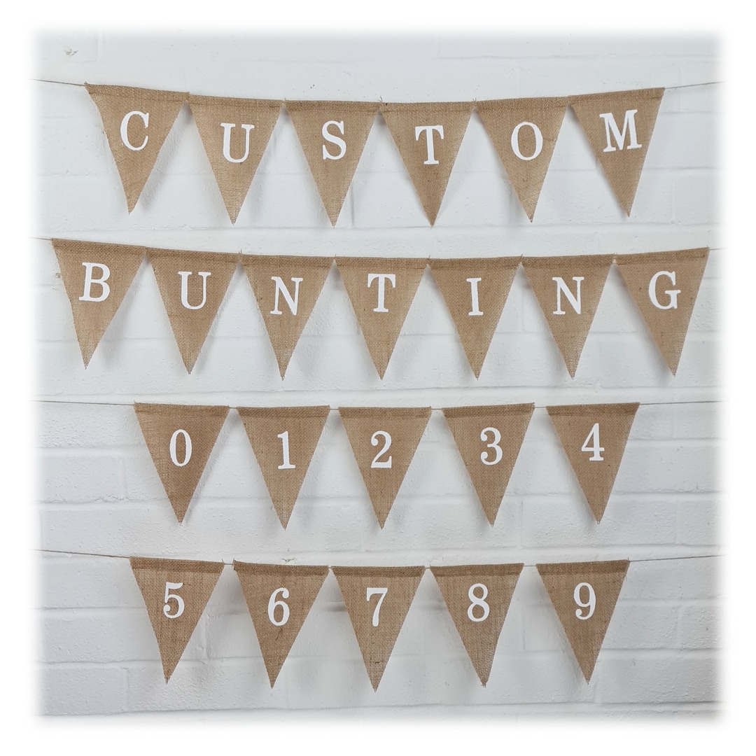 Personalised Message Bunting Custom Party Décor Hanging Banner - Etsy UK