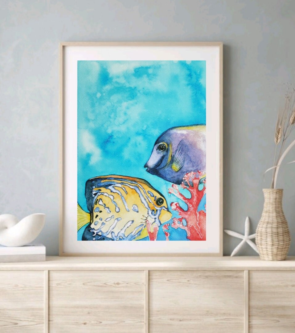 Tropical Fish Watercolor Paintings