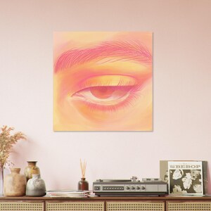 Abstract Yellow and Pink Eye Close up Art Print Poster Unframed From ...