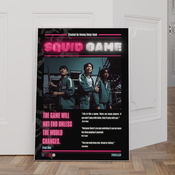 Squids Game Poster - Etsy