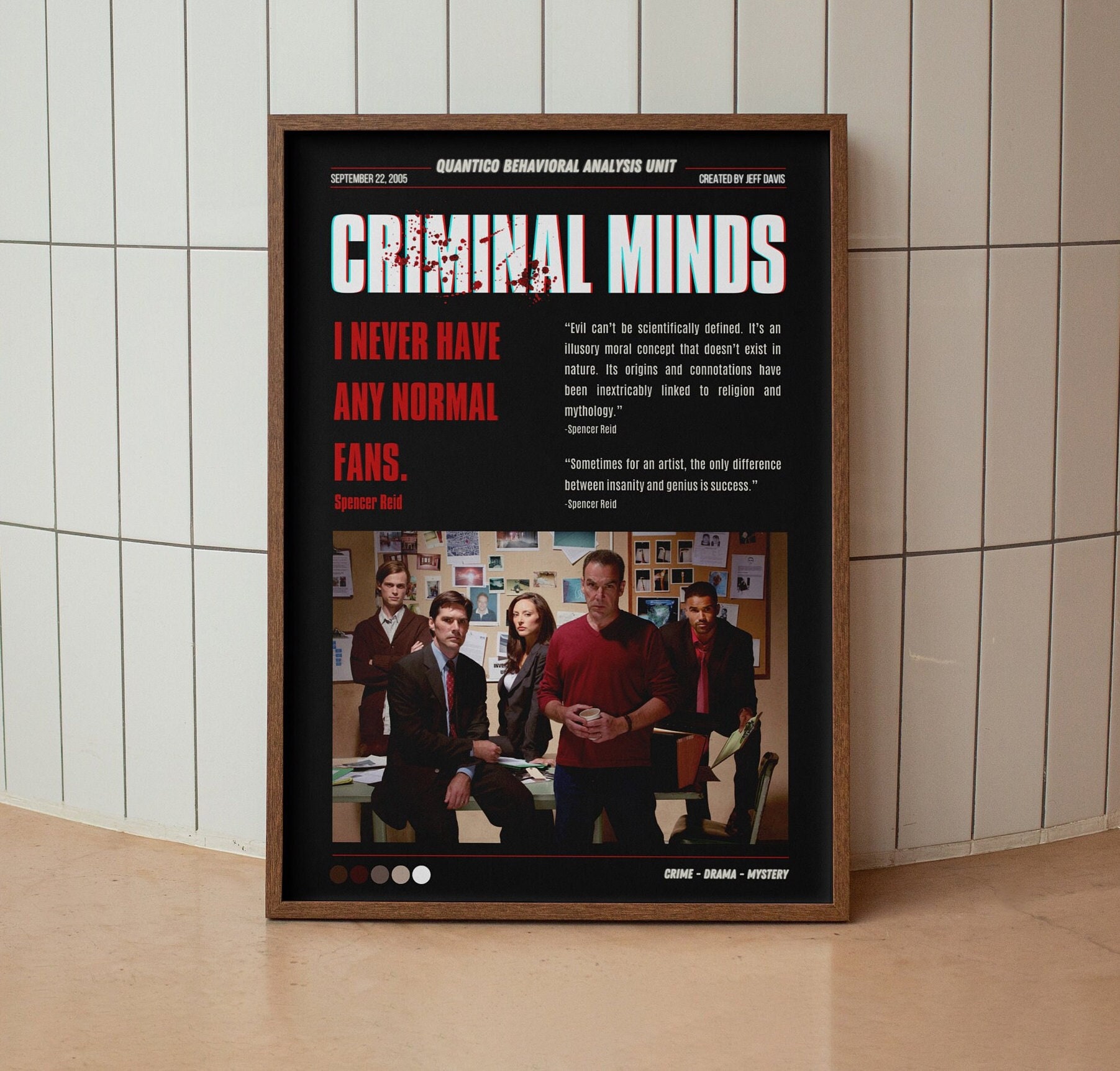 Criminal Minds Poster, Criminal Print, Custom Poster, Vintage Inspired ...