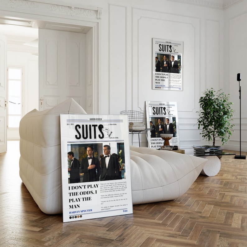 Suits Tv Series Poster, Harvey Specter, Suits, Print, Wall Art, Mike ...