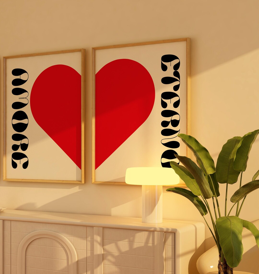 Amore Print, Printable Amore, Amore Wall Art, Amore Digital Print ...